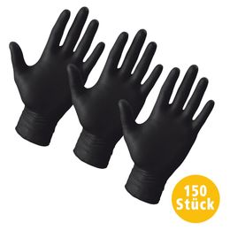 Latex-Handschuhe, Größe M - Schwarz, 50er-Set, 3er-Set