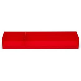 Magazin Wandregal Boks RAL 3024 Leuchtrot