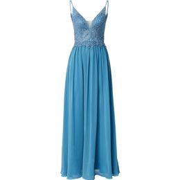 MASCARA© LONDON Abendkleid, lang, V-Ausschnitt, für Damen, blau, 40