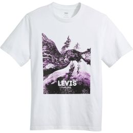 Levi's Levi's® T-Shirt, Baumwolle, Motiv-Print, Relex-Fit, für Herren, weiß, XL