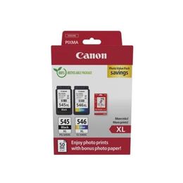 Canon PG-545XL/CL-546XL Photo Paper Value Pack - 2-pack - High Yield - black colour (cyan magenta yellow) - original - ink cartridge / paper kit