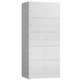 Classix Schließfachschrank lichtgrau X-523520, 10 Schließfächer 80,0 x 50,0 x 180,0 cm