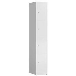 Classix Schließfachschrank signalweiß X-520417, 4 Schließfächer 31,0 x 50,0 x 180,0 cm