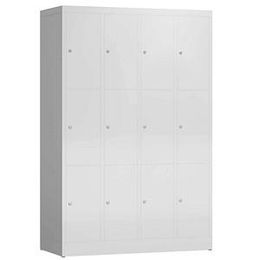 Classix Schließfachschrank lichtgrau X-520340, 12 Schließfächer 118,5 x 50,0 x 180,0 cm