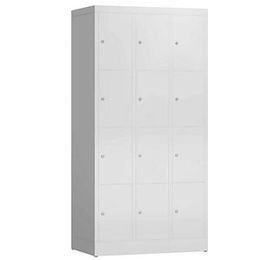 Classix Schließfachschrank lichtgrau X-520430, 12 Schließfächer 87,0 x 50,0 x 180,0 cm