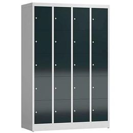 Classix Schließfachschrank anthrazit, lichtgrau X-520548, 20 Schließfächer 118,5 x 50,0 x 180,0 cm