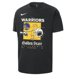 Golden State Warriors Courtside Nike NBA Max90-T-Shirt für Herren - Schwarz