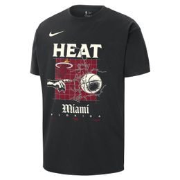 Miami Heat Courtside Nike NBA Max90-T-Shirt für Herren - Schwarz