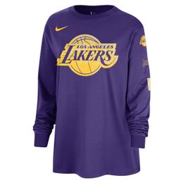 Los Angeles Lakers Essential Nike NBA-Longsleeve für Damen - Lila