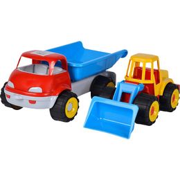 Simba Toys LKW Kipper mit Bagger Spielzeugauto Mehrfarbig