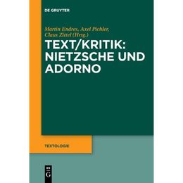De Gruyter Text/Kritik: Nietzsche und Adorno, Kartoniert (TB)