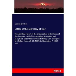 Hansebooks Letter of the secretary of war, - George Brinton, Kartoniert (TB)