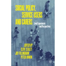 Palgrave Macmillan UK Social Policy, Service Users and Carers, Kartoniert (TB)