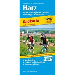 PUBLICPRESS Radkarte Harz, Karte (im Sinne von Landkarte)