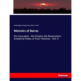 Hansebooks Memoirs of Barras - Paul de Baeeas, George Duruy, Charles E. Roche, Kartoniert (TB)