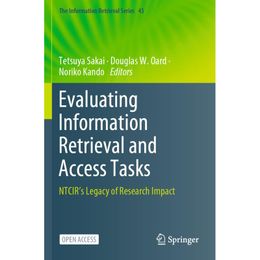 Springer Nature Evaluating Information Retrieval and Access Tasks, Kartoniert (TB)
