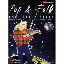 Hal Leonard Pop & Folk for Little Stars, für Violine, m. Audio-CD - Jos van den Dungen, Geheftet