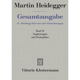 Klostermann Ergänzungen und Denksplitter - Martin Heidegger, Gebunden