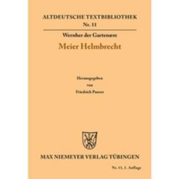 De Gruyter Meier Helmbrecht - Wernher der Gartenære, Kartoniert (TB)