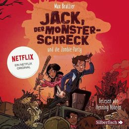 Silberfisch Jack, der Monsterschreck 2: Jack, der Monsterschreck, und die Zombie-Party,2 Audio-CD - Max Brallier (Hörbuch)