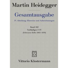 Klostermann Vorläufiges I-IV - Martin Heidegger, Kartoniert (TB)