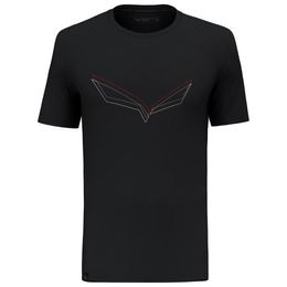 Salewa - Pure Eagle Frame Dry T-Shirt - Funktionsshirt Gr 46 schwarz