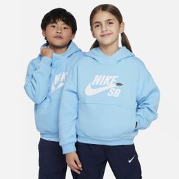 Nike SB Icon Fleece EasyOn Oversize-Hoodie für ältere Kinder - Blau