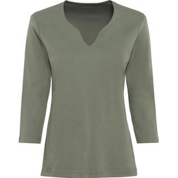 Adagio Shirt "Sibie", Split-Neck, 3/4-Arm, für Damen, grün, 38