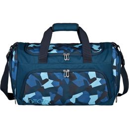 neoxx Sporttasche Move, Camo Nation, teilweise aus recyceltem Material, blau