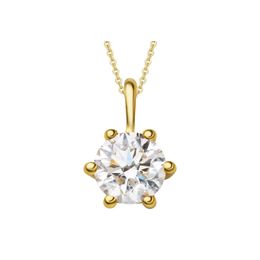 ONE ELEMENT Kettenanhänger 0.3 ct Diamant Brillant Anhänger aus 750 Gelbgold, Damen Gold Schmuck, goldfarben