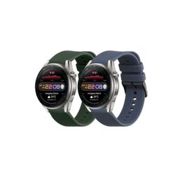 kwmobile Uhrenarmband 2x Sportarmband für Huawei Watch 4 Pro / Watch 4 / Watch 3 Pro / Watch