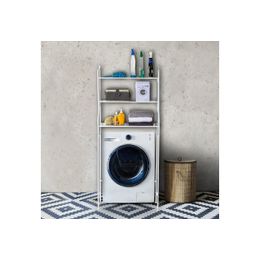 Haushalt-International Haushalt International Waschmaschinenumbauschrank Waschmaschinenregal 3 Ablagen Metall 68 x 25 x 155 cm
