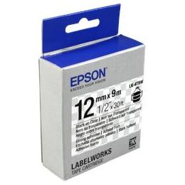 Epson Schriftband LK-4TBW schwarz auf transparent 12mm x 9m