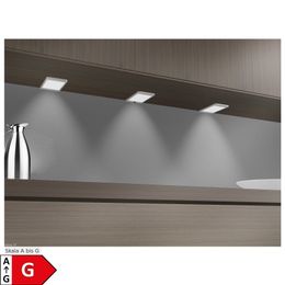 LED Unterbauleuchte, silber-grau, warmweiss, ohne Sensor, 3er SET