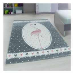 Ayyildiz Wunderschöne Kinderteppiche kurzflor 11 mm Teppich mit Flamingo Motiv