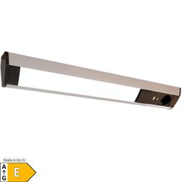 LED Unterbauleuchte mit Schalter und Steckdose, 230VAC Anschluss, 3000 Kelvin, USB-Port Typ A u. C, Aluminium + ABS, IP20 silbergrau