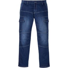 bonprix Regular Fit Cargo-Stretch-Jeans, Straight