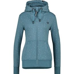 alife and kickin® Sweatjacke "Yasmin", Kapuze, Eingrifftaschen, für Damen, blau, XL