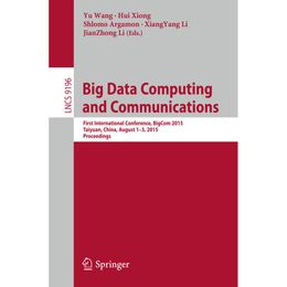 Springer Big Data Computing and Communications, Kartoniert (TB)