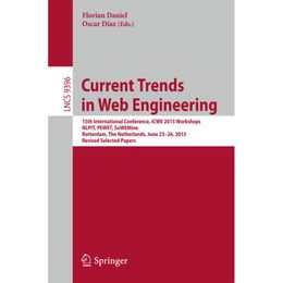 Springer Current Trends in Web Engineering, Kartoniert (TB)