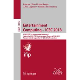 Springer Entertainment Computing - ICEC 2018, Kartoniert (TB)