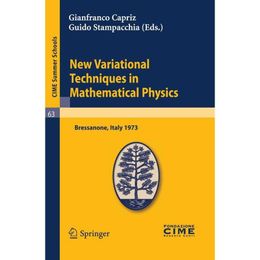 Springer Berlin Heidelberg New Variational Techniques in Mathematical Physics, Kartoniert (TB)