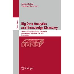Springer International Publishing Big Data Analytics and Knowledge Discovery, Kartoniert (TB)
