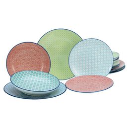 Creatable Tellerset 12-tlg Mediterran bunt