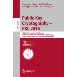 Springer Berlin Heidelberg Public-Key Cryptography - PKC 2016, Kartoniert (TB)