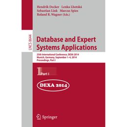 Springer Database and Expert Systems Applications, Kartoniert (TB)