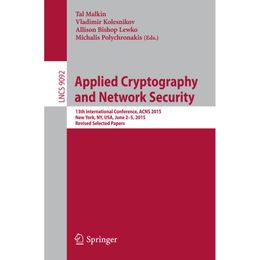 Springer International Publishing Applied Cryptography and Network Security, Kartoniert (TB)