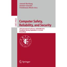 Springer International Publishing Computer Safety, Reliability, and Security, Kartoniert (TB)