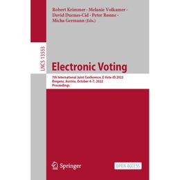 Springer International Publishing Electronic Voting, Kartoniert (TB)