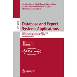 Springer International Publishing Database and Expert Systems Applications, Kartoniert (TB)